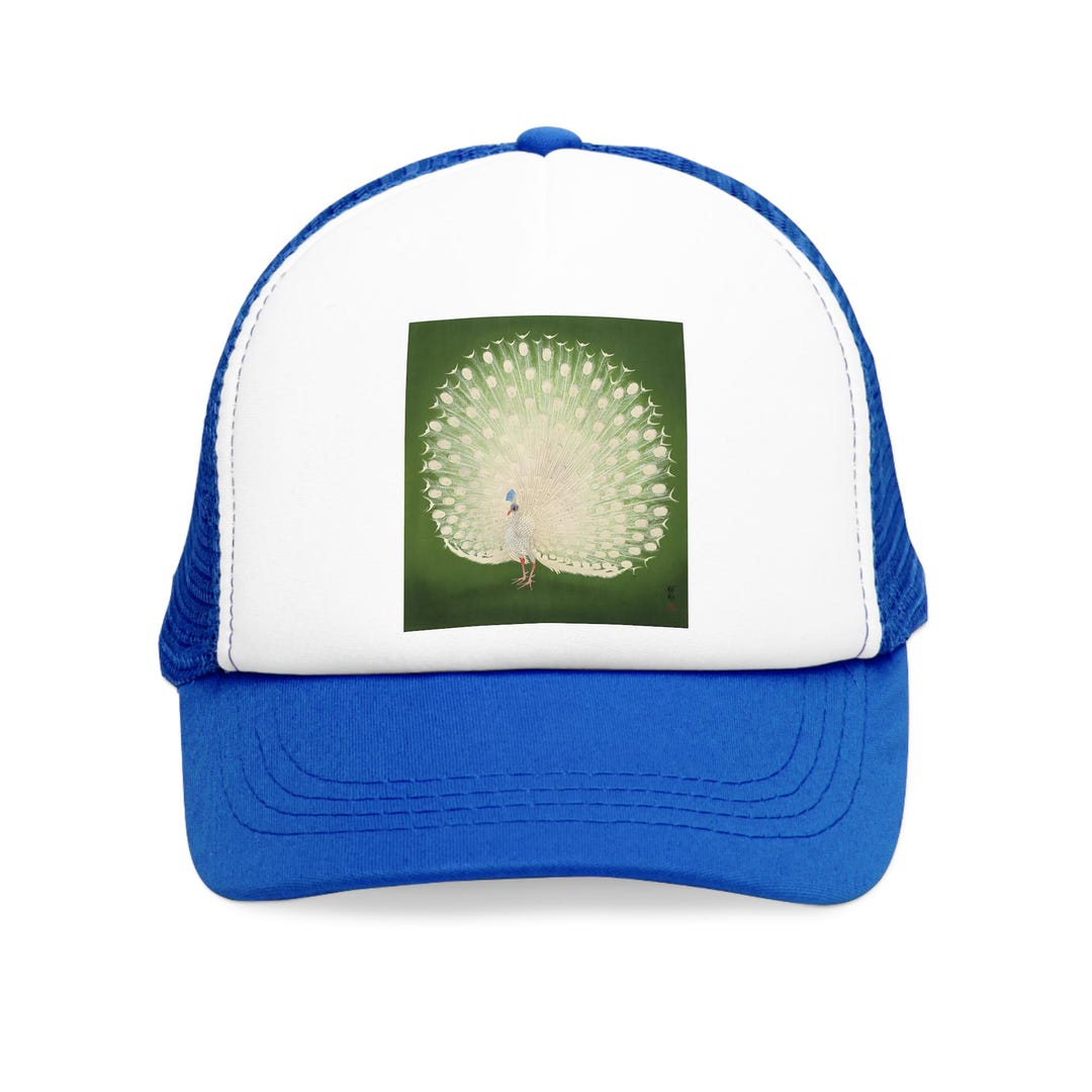 Peacock, Japanese, Art, Gift, Mash Cap, Fitted Hat, Trucker Hat Men ...