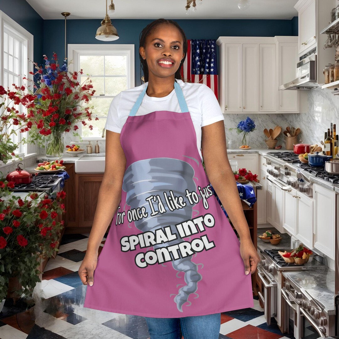 Spiral Into Control Apron: Vibrant Chef Gift - Etsy