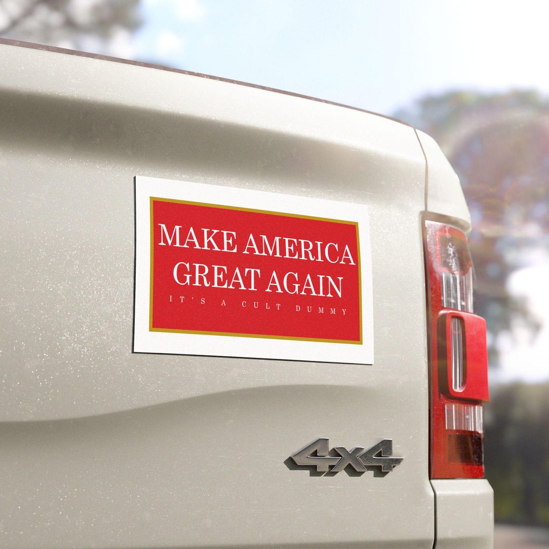 Car Magnets MAGA It's a Cult, Feminist, Equal Rights, Human Rights ...