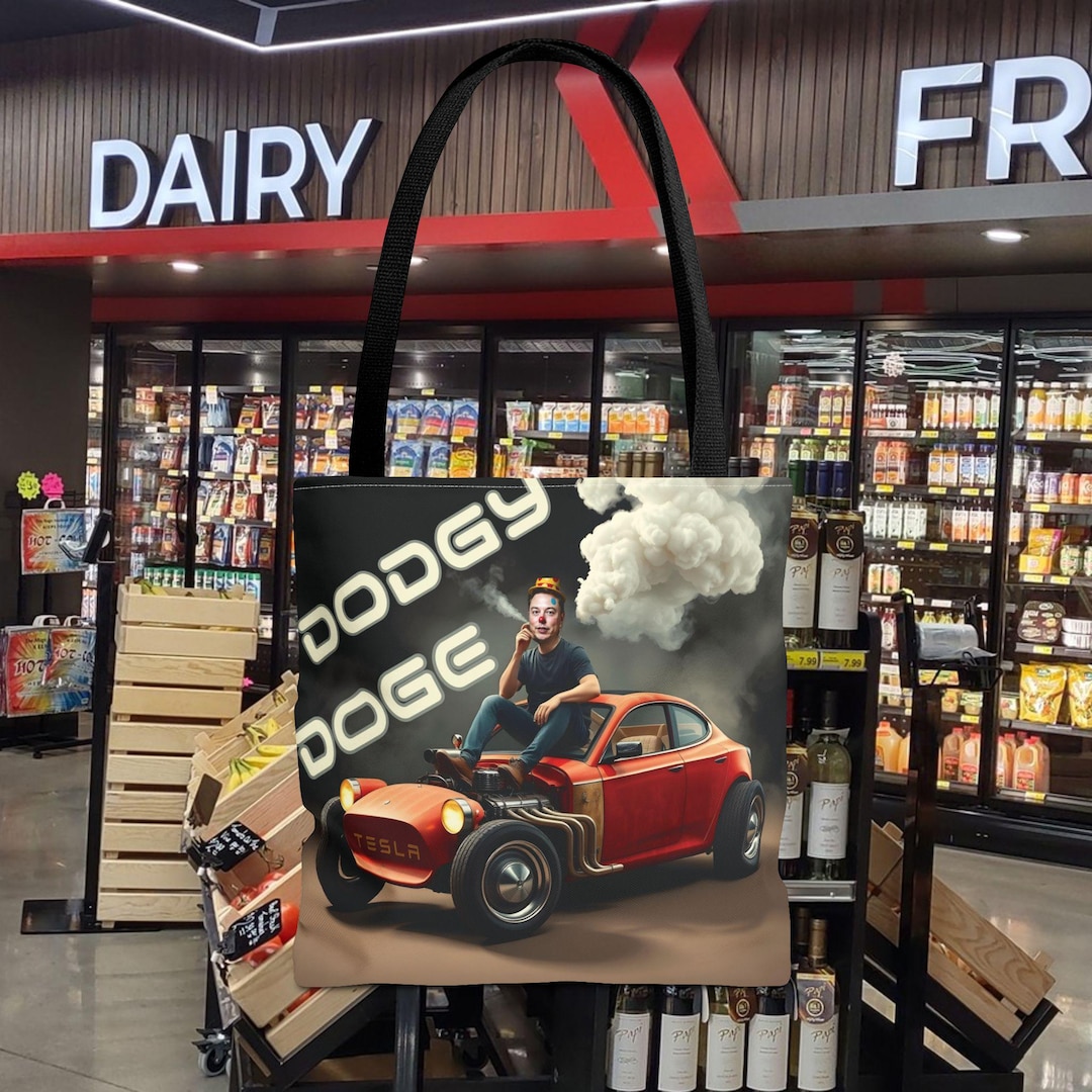 Dodgy Doge, Last Minute Christmas Gift, Tote Bag, Reusable Shopping Bag ...