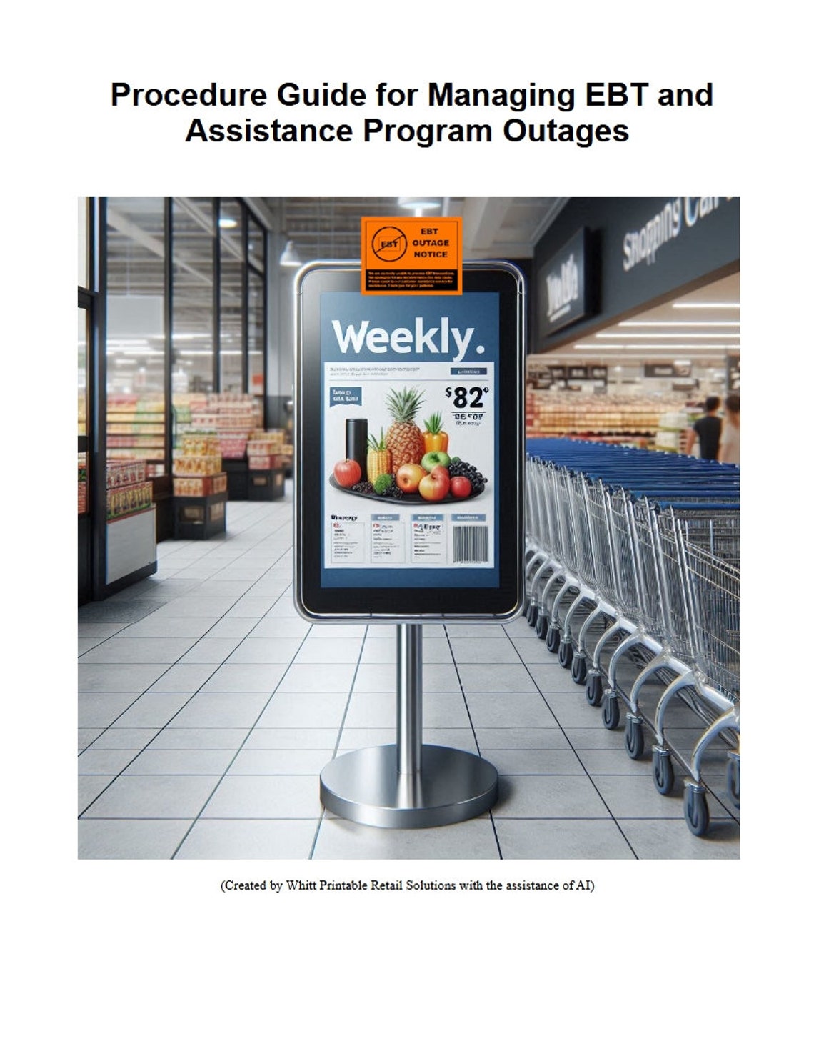 EBT Outage Management Bundle: PDF Signs, Editable MS Word Procedure ...