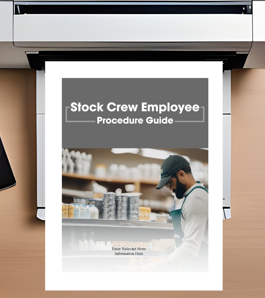 Grocery Store Stock Crew Employee Procedure Guide MS Word Editable ...
