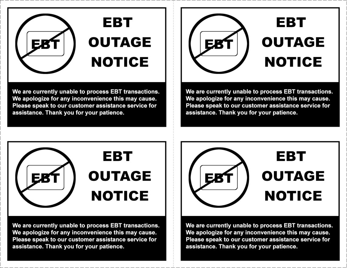 EBT Outage Management Bundle: PDF Signs, Editable MS Word Procedure ...