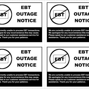 EBT Outage Management Bundle: PDF Signs, Editable MS Word Procedure ...