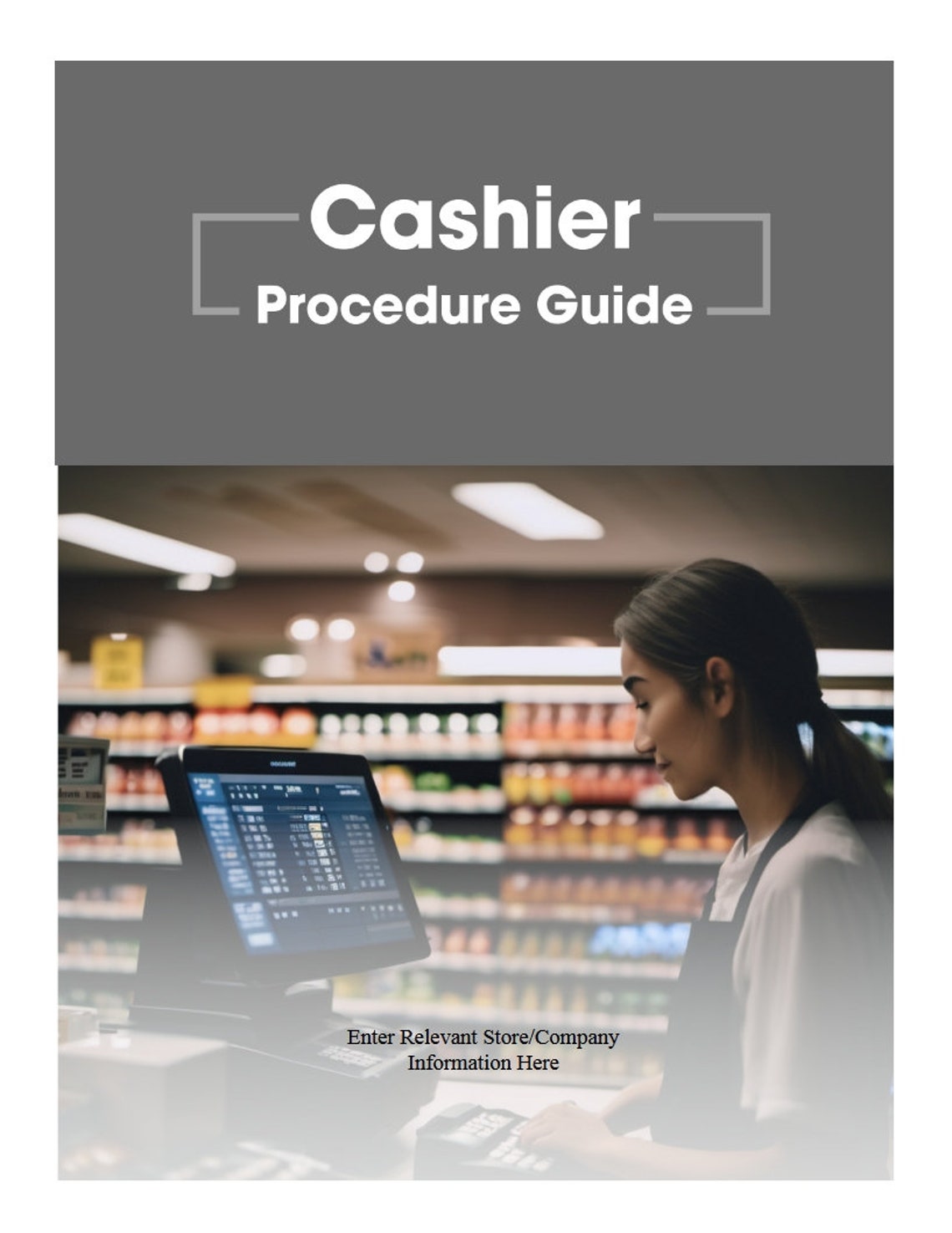 Grocery Store Cashier Procedure Guide MS Word Editable Template - Etsy