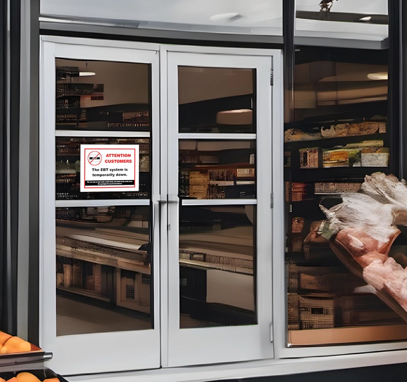 EBT System Temporarily Down Printable Sign PDF and JPEG for Store ...