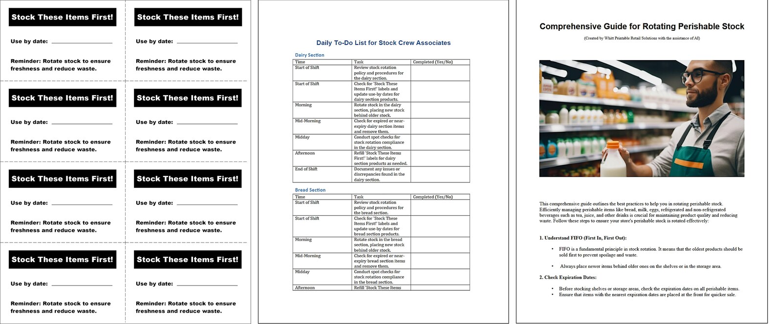 Stock Rotation Management Bundle: Labels, To-do-list, PDF Guide - Etsy