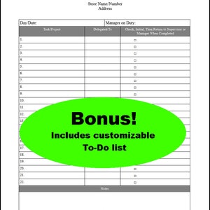 Grocery Store Stock Crew Employee Procedure Guide MS Word Editable ...