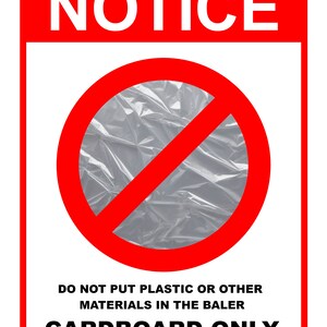 No Plastic-cardboard Only Printable Sign PDF and JPEG for - Etsy