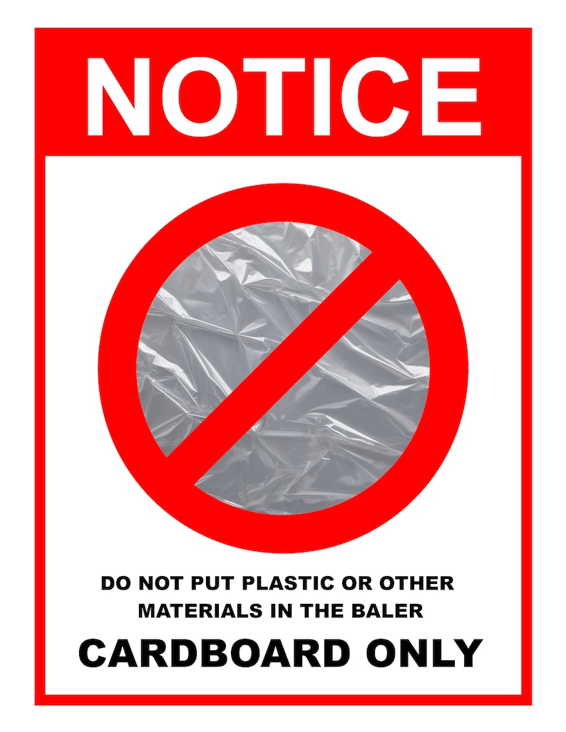 No Plastic-cardboard Only Printable Sign PDF and JPEG for - Etsy