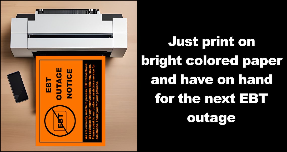 EBT Outage Management Bundle: PDF Signs, Editable MS Word Procedure ...