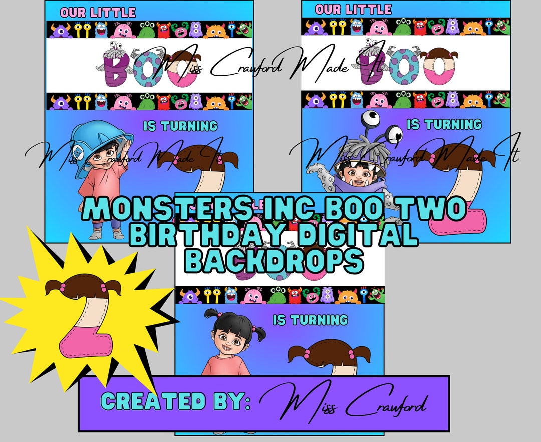 Monsters Inc Boo: Fondos digitales de dos segundos cumpleaños de Boo ...