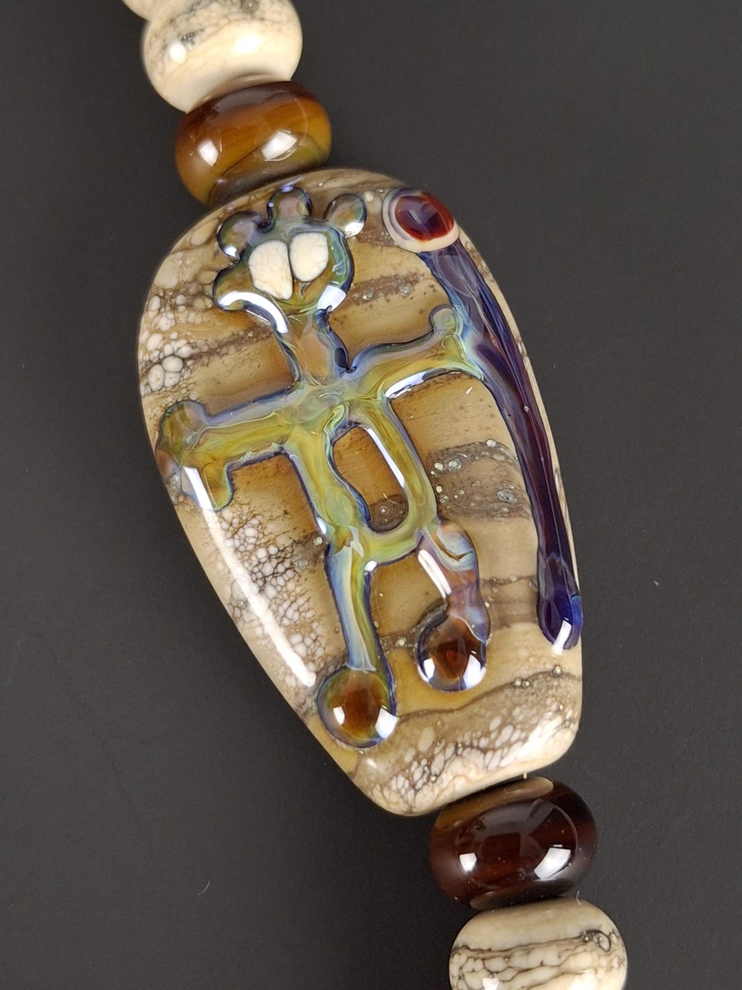 Petroglyph Storyteller Glass Beads Set- Lampwork Focal - Etsy