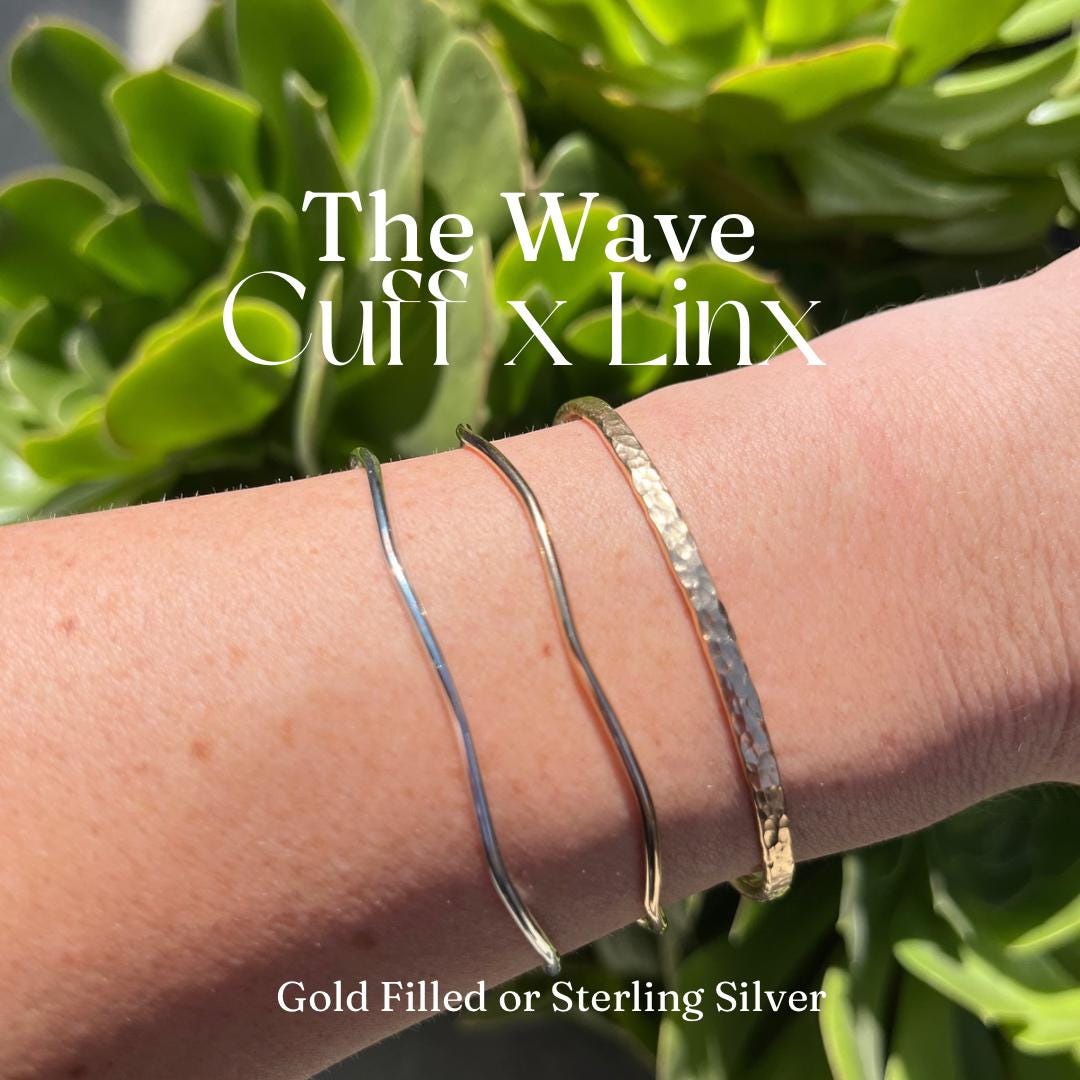 The Wave Cuff X Linx Permanent Jewelry Bangle, Permanent Jewelry ...