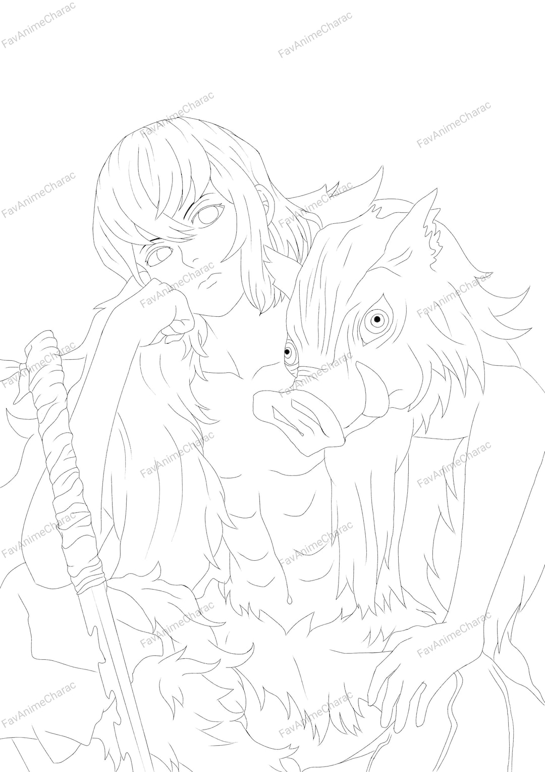 DEMON SLAYER Anime Characters Kimetsu No Yaiba Coloring Pages Coloring ...