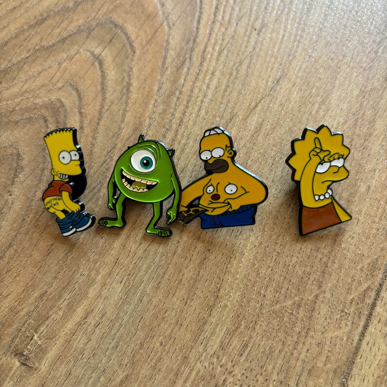 Enamel Character Pins - Etsy