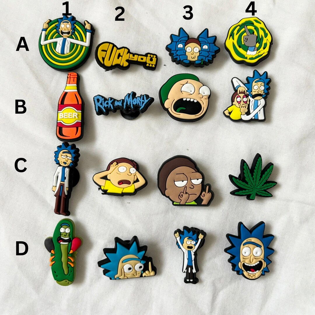 Ricky and Morty Croc Charms - Etsy