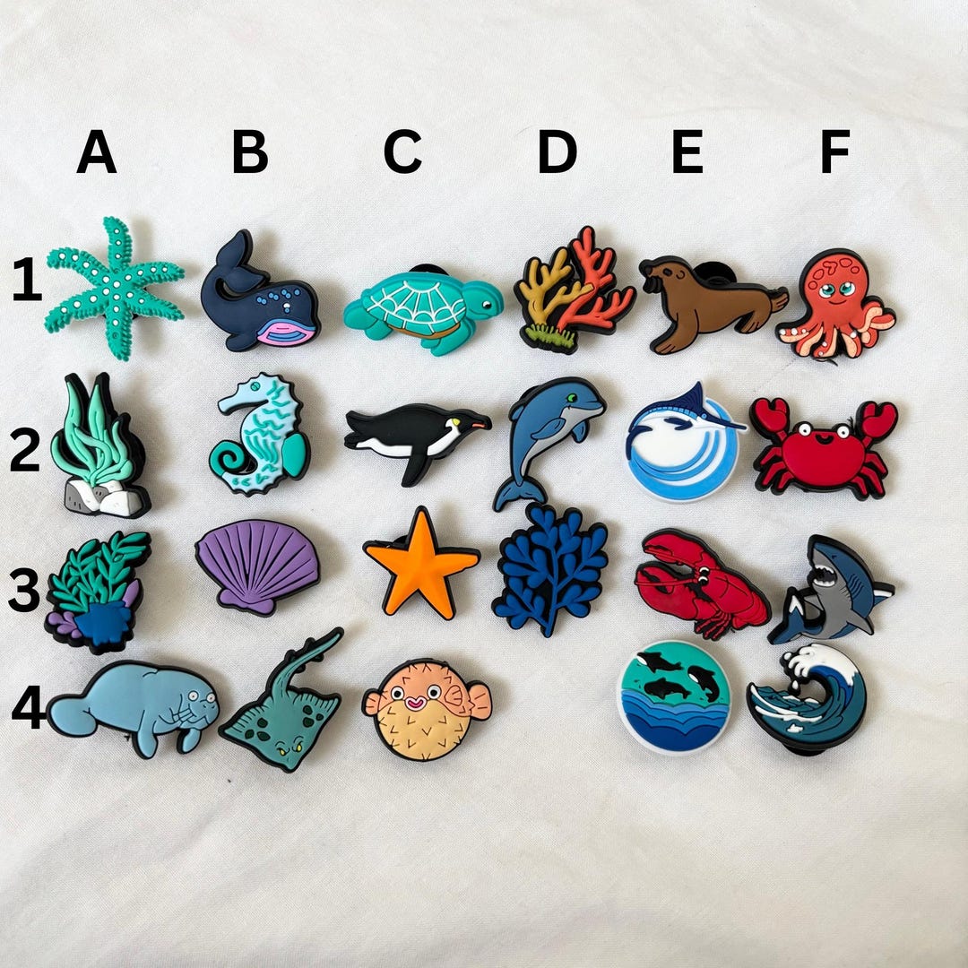 Sea Creature Croc Charms - Etsy