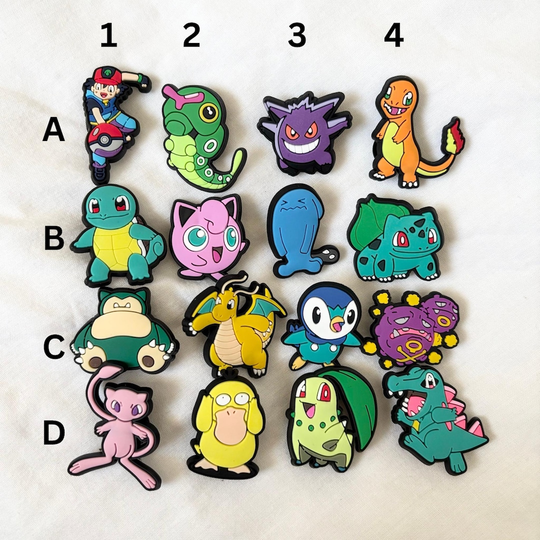 Pokemon Croc Charms - Etsy Australia