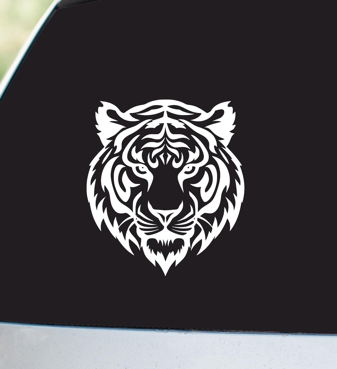 Tiger Head Decal Tiger Vinyl Decal for Water Bottle Sticker Cup Sticker ...