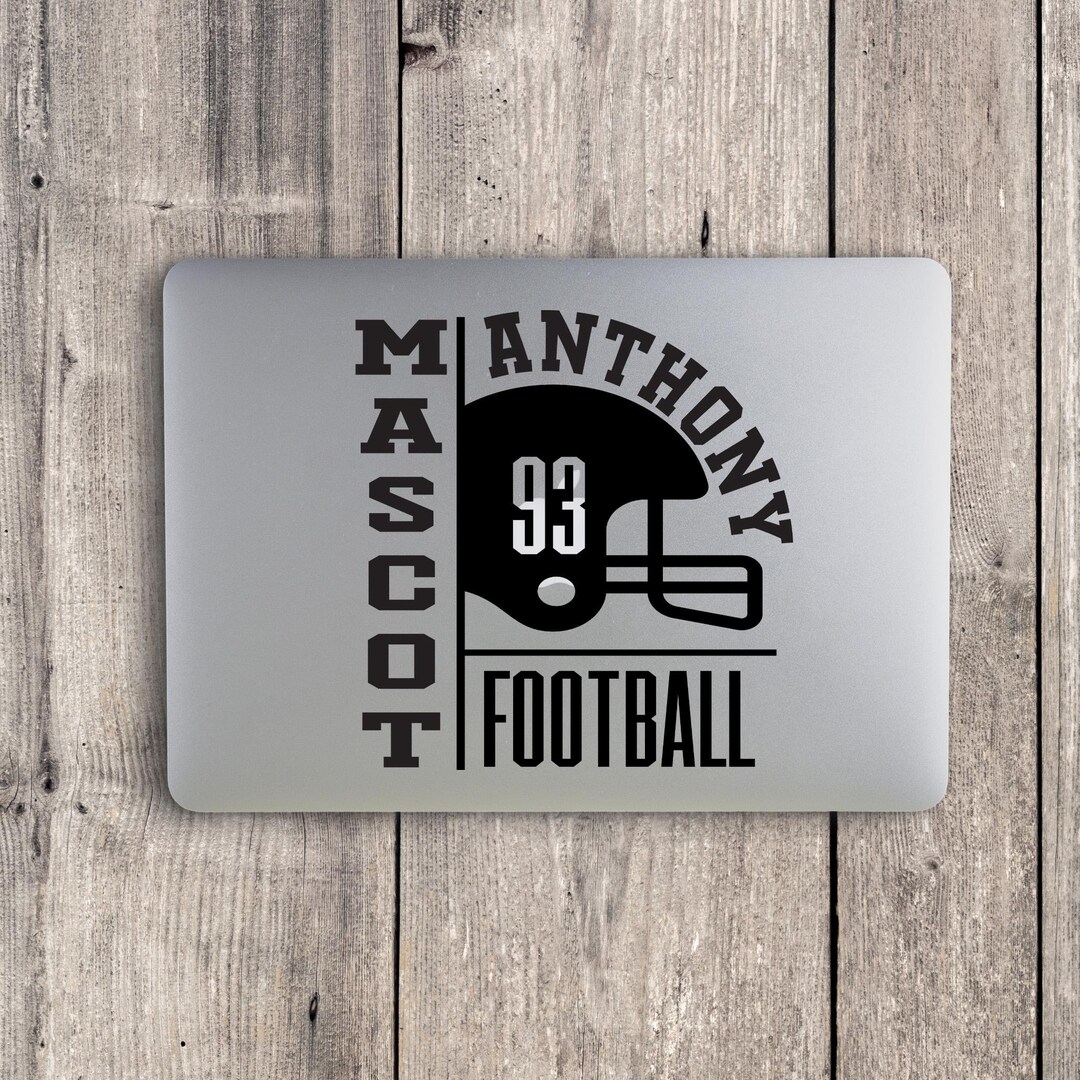 Football Player Decal | Personalized Football Decal | Team Car Decal ...