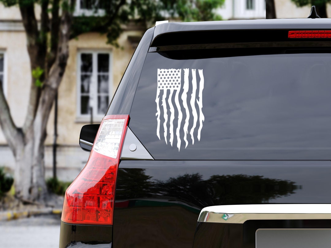 American Flag Vinyl Decal | Perfect for Car Window, Laptop, Gift ...