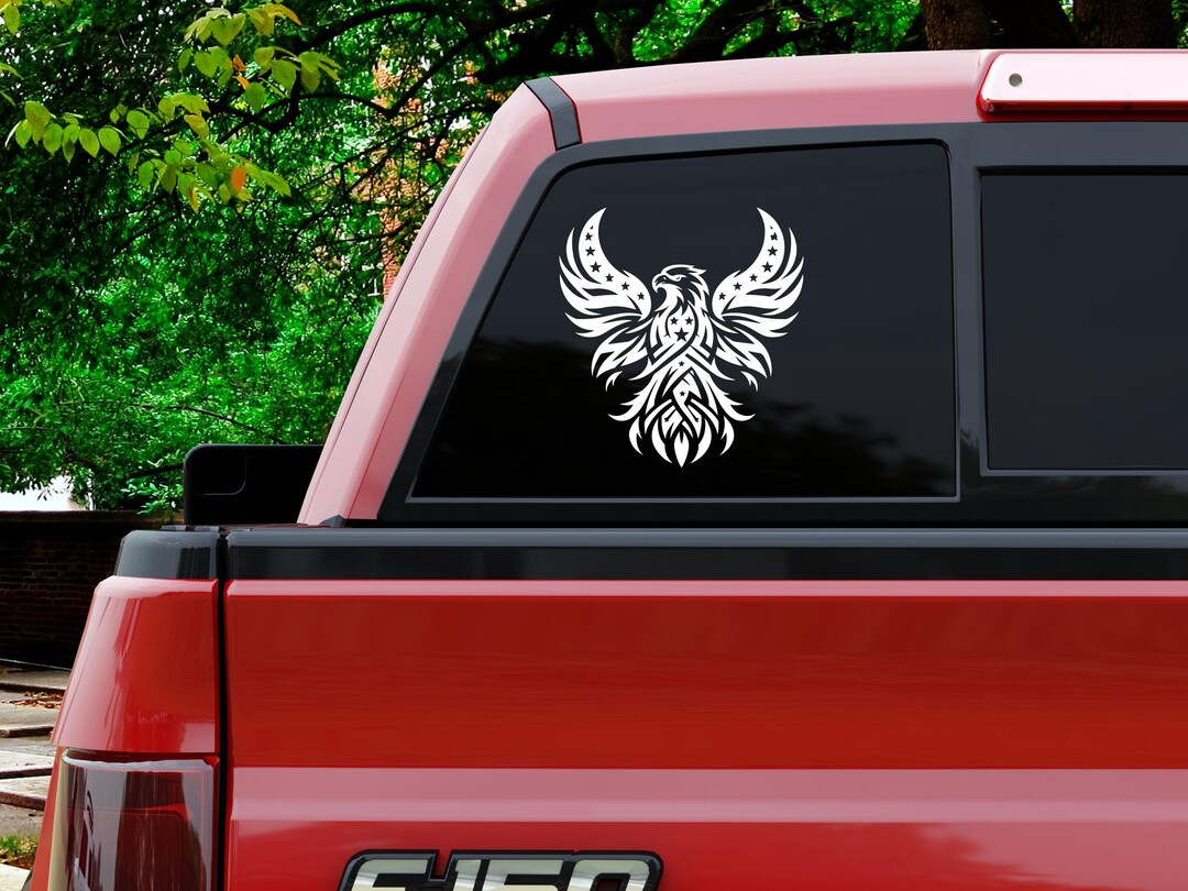 Eagle Flag Decal, Eagle Bumper Sticker, Eagle Flag Decal, Patriotic ...