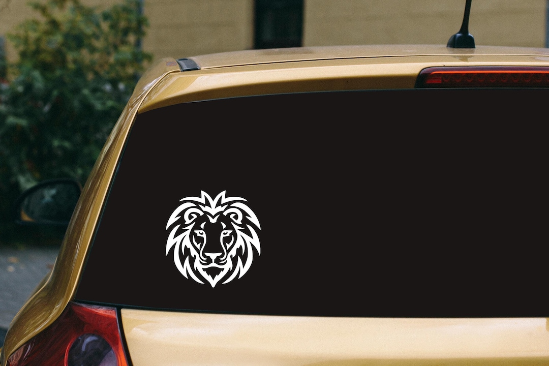 Lion Decal, Vinyl Car Decal, Window Decal, Laptop Decal, Vinyl Sticker ...