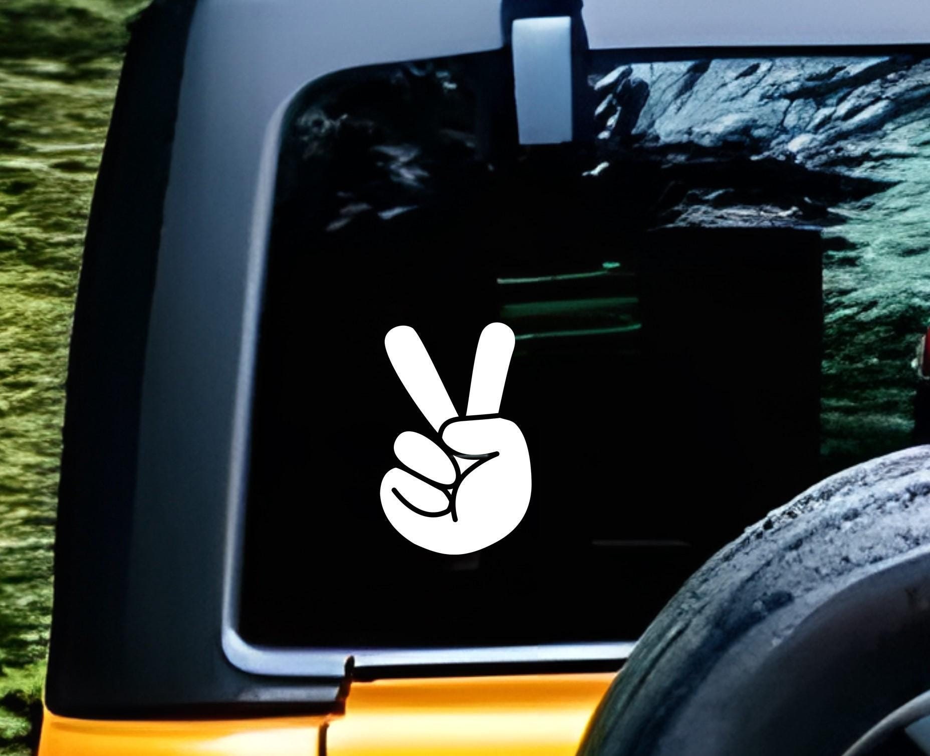 Peace Sign Sticker, Peace Decal, Hippie Car Accessories, Peace Sign Car ...