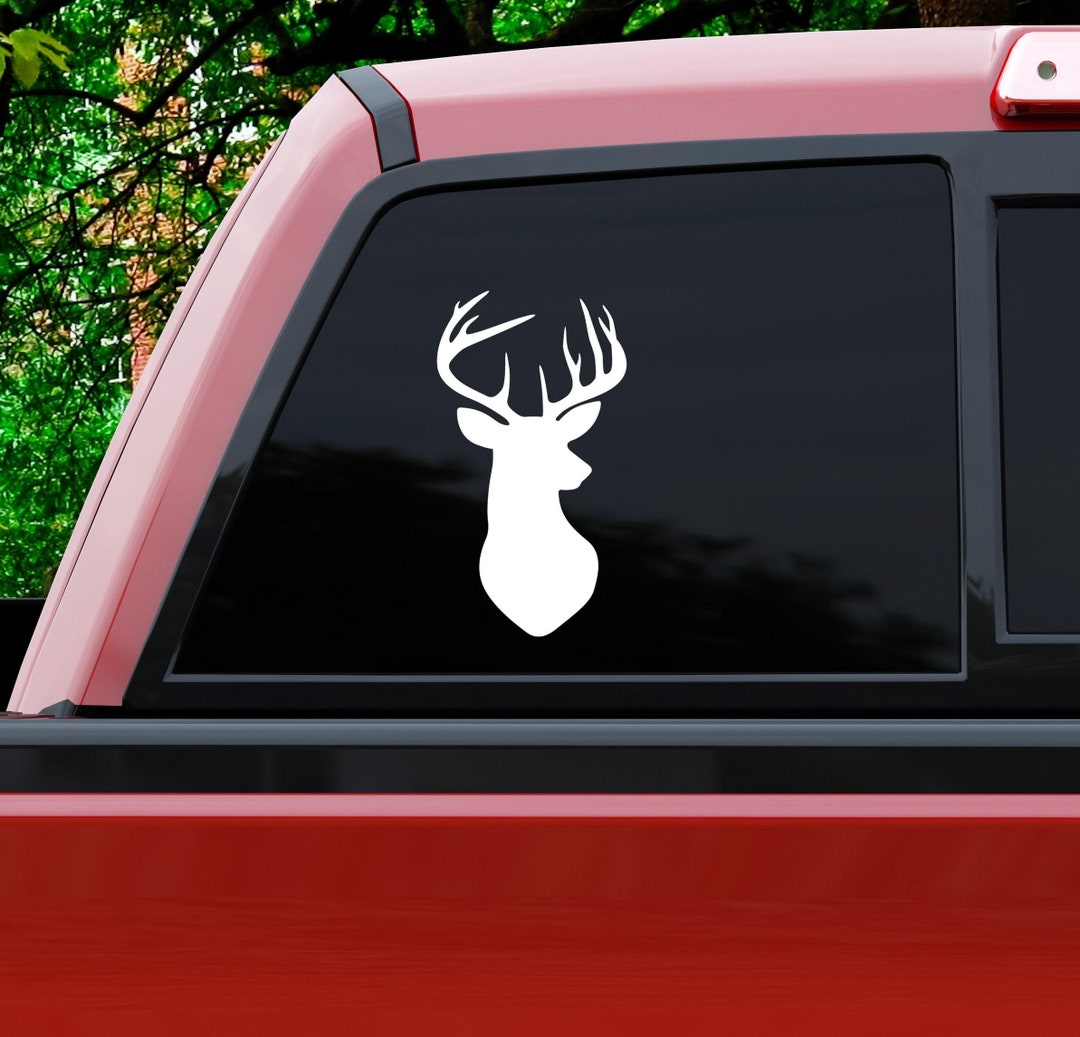 Deer Head Decal- Multiple Colors and Sizes - Patriotic Decal, Vinyl ...
