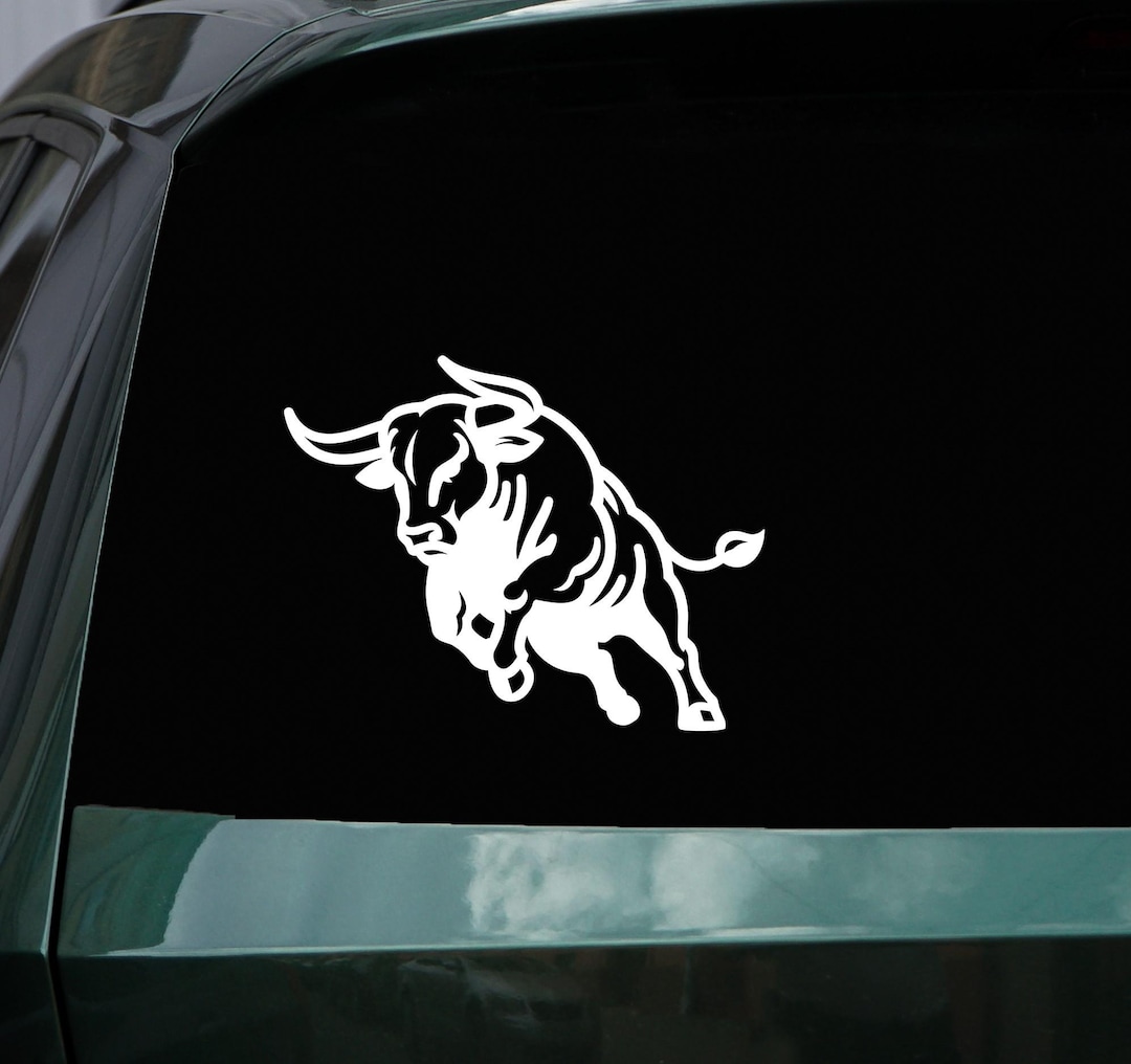 Bull Decal. Bull Sticker, Bull Vinyl Decal, Bull Decoration, Bull Theme ...
