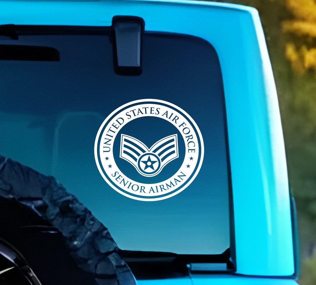 US Air Force Senior Airman Vinyl Decal, US Airforce Sticker, US ...