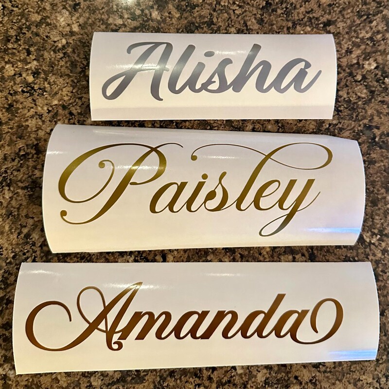 Last Name Decal - Etsy