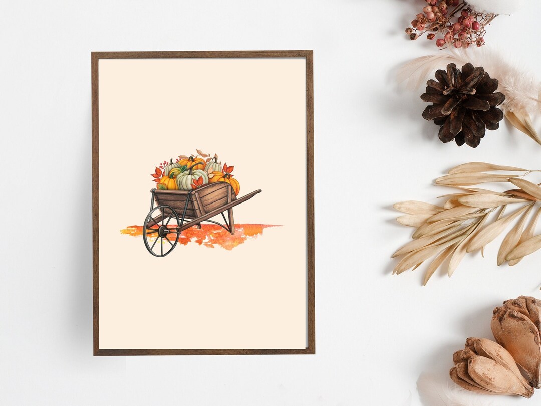 Autumn Harvest Print | Pumpkin Wall Art | Pumpkin Wall Prints | Autumn ...