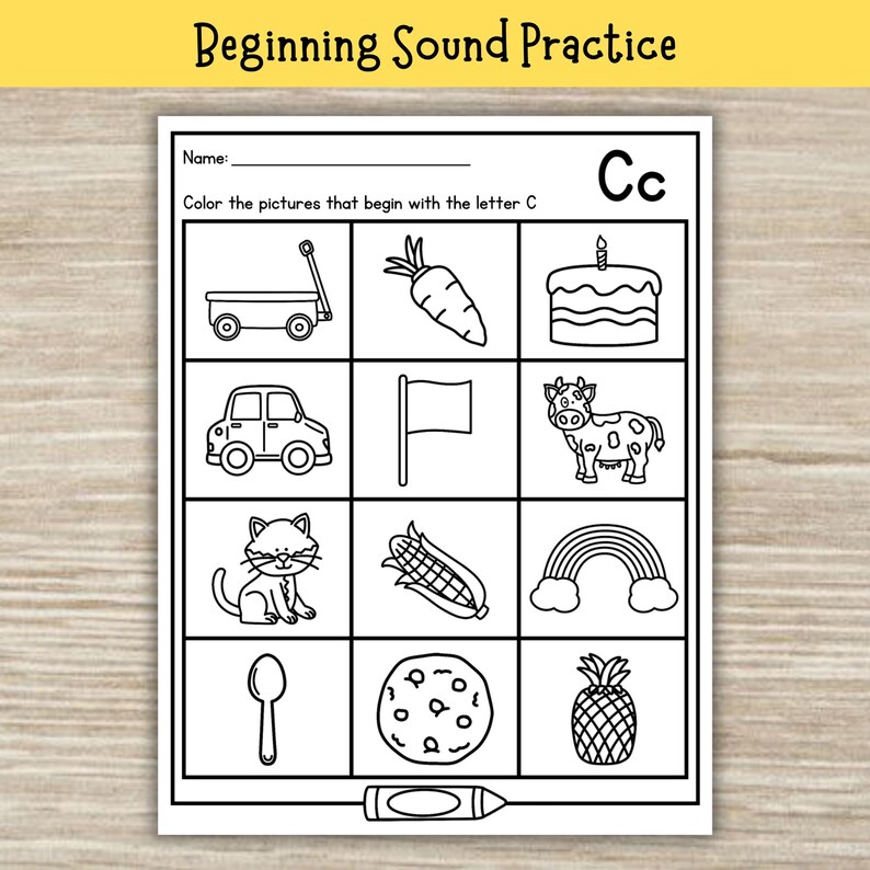 Letter Sound Coloring Pages Beginning Sound Practice, Learning Letters ...