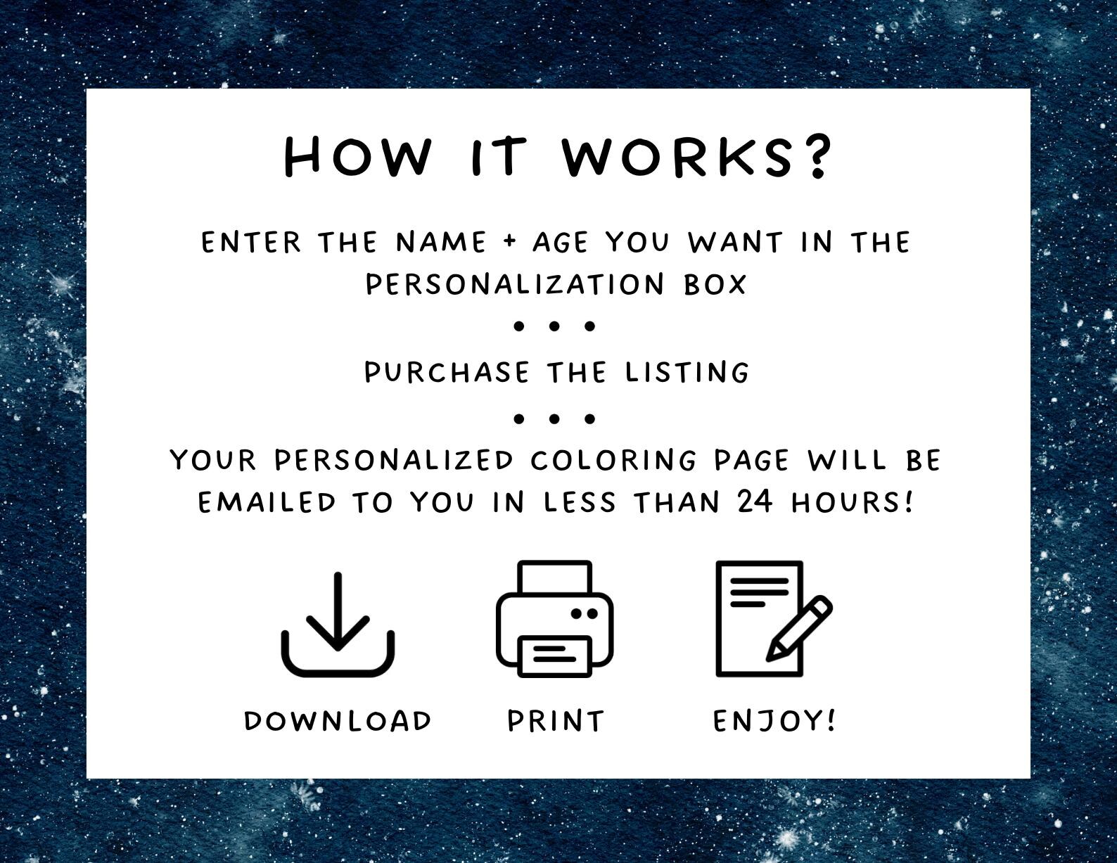 Customizable Space Birthday Coloring Sheet Astronauts and Planets ...