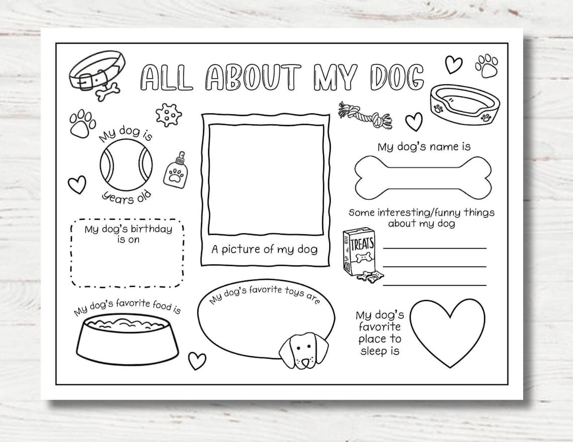 All About My Pet, Dog and Cat 3 Printable Worksheets, Digital Download ...