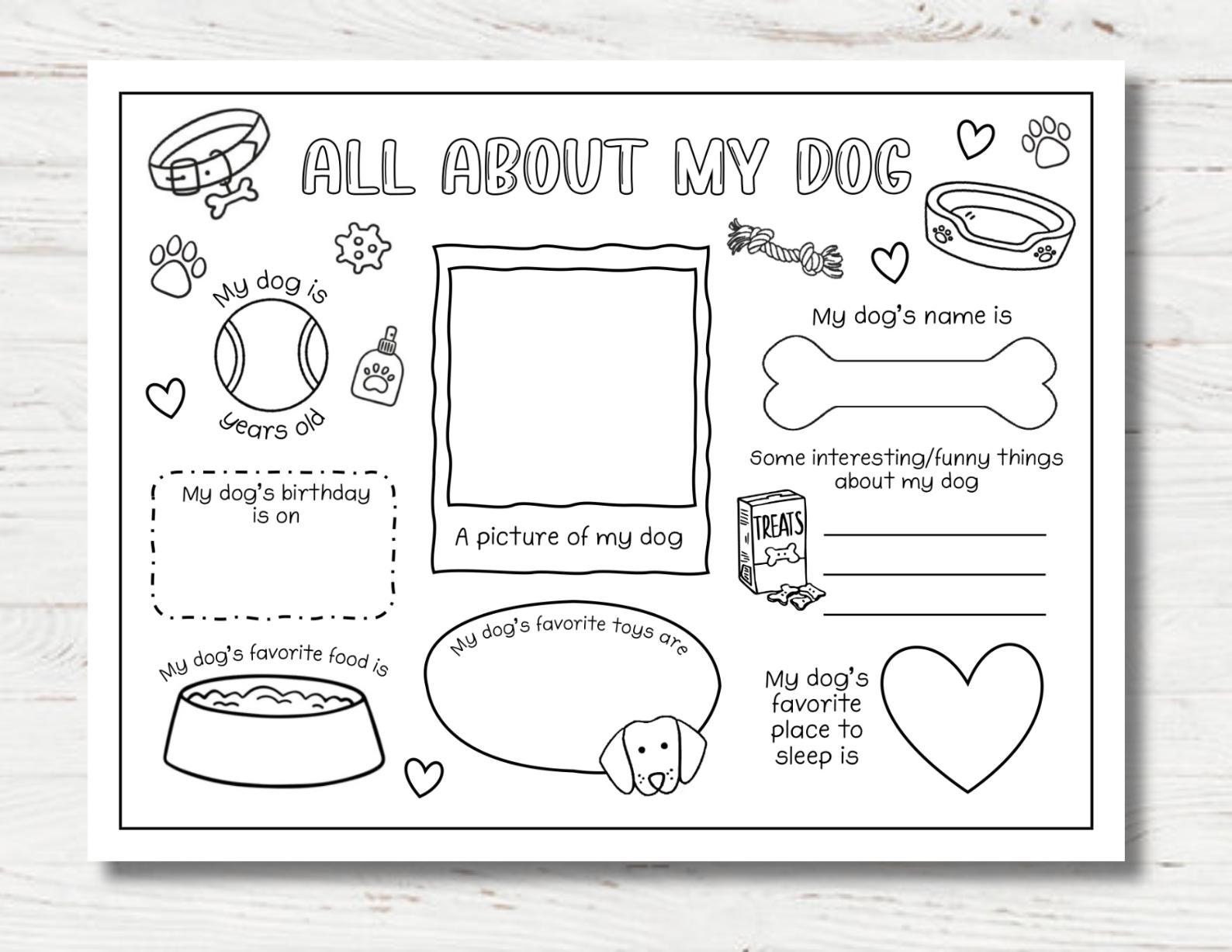 All About My Pet, Dog and Cat 3 Printable Worksheets, Digital Download ...