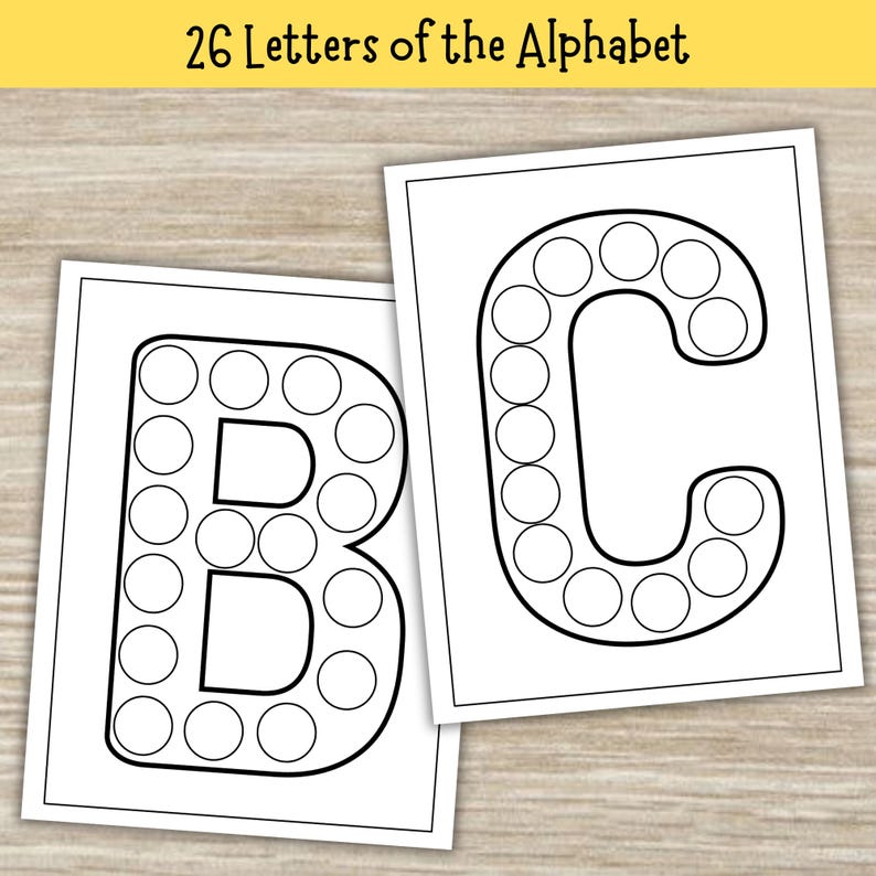Dot Marker Worksheets Alphabet, Numbers & Shapes Do a Dot, 46 Printable ...