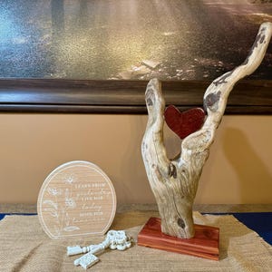 Handmade Red Cedar Heart Centerpiece - Etsy