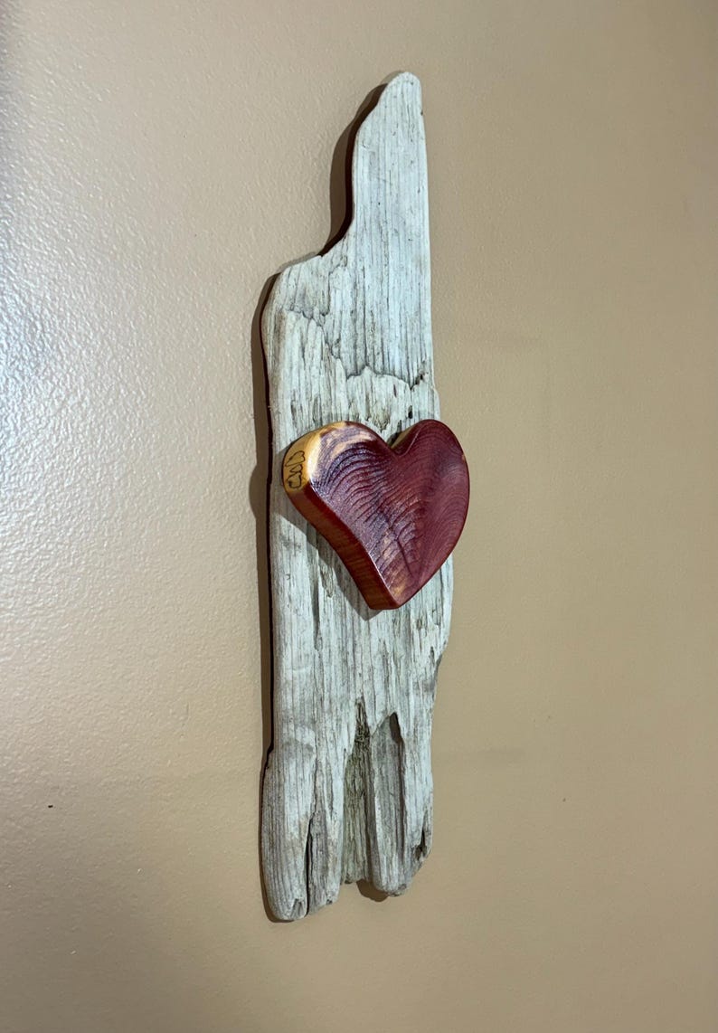 Driftwood Wall Art With Large Cedar Heart - Etsy