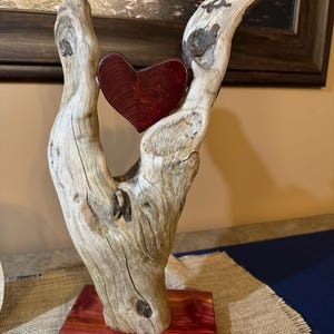 Handmade Red Cedar Heart Centerpiece - Etsy