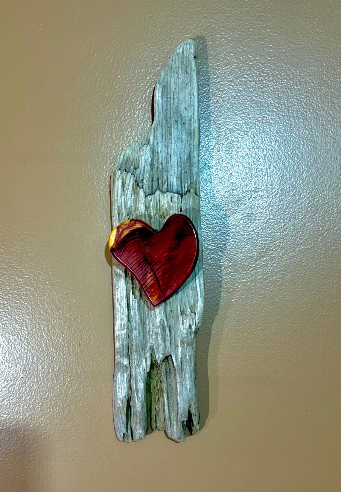 Driftwood Wall Art With Large Cedar Heart - Etsy