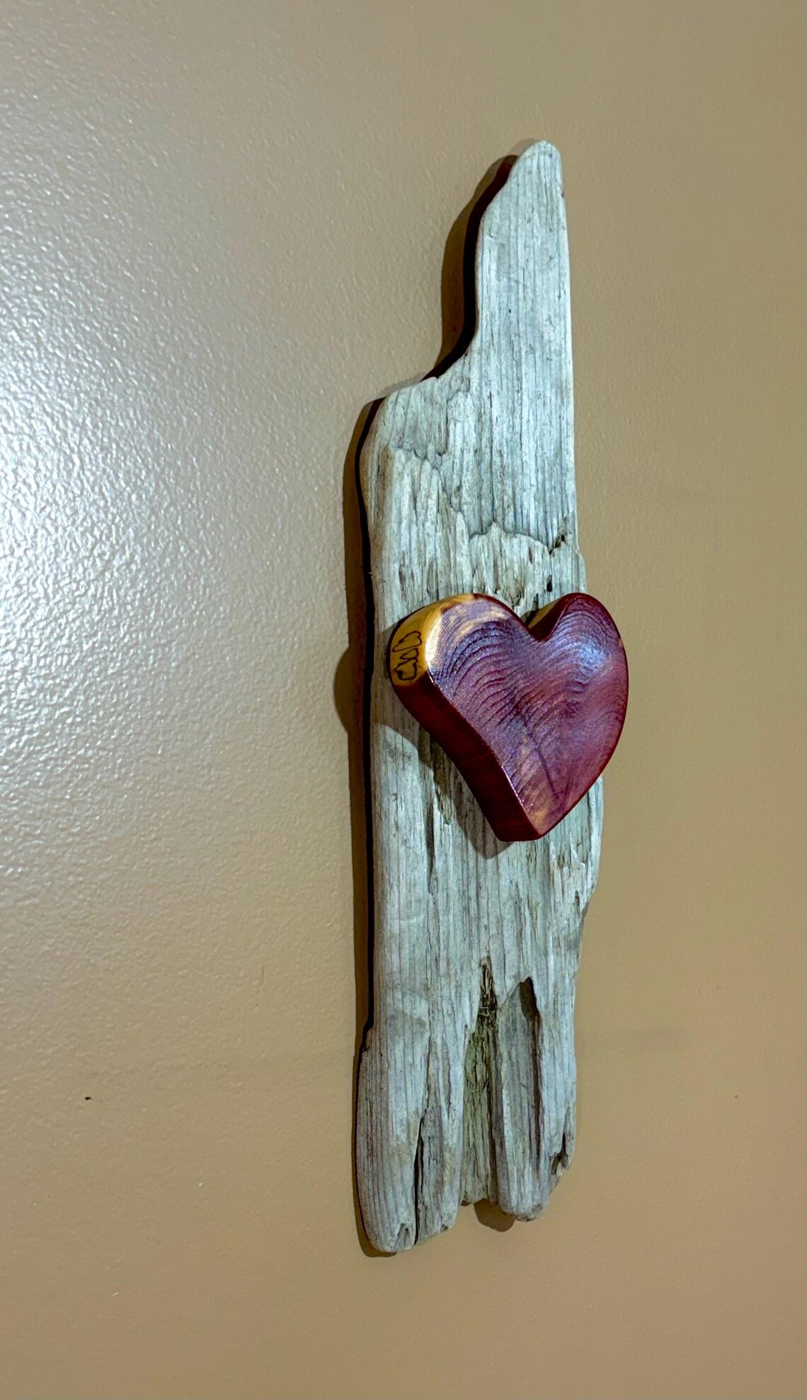 Driftwood Wall Art With Large Cedar Heart - Etsy