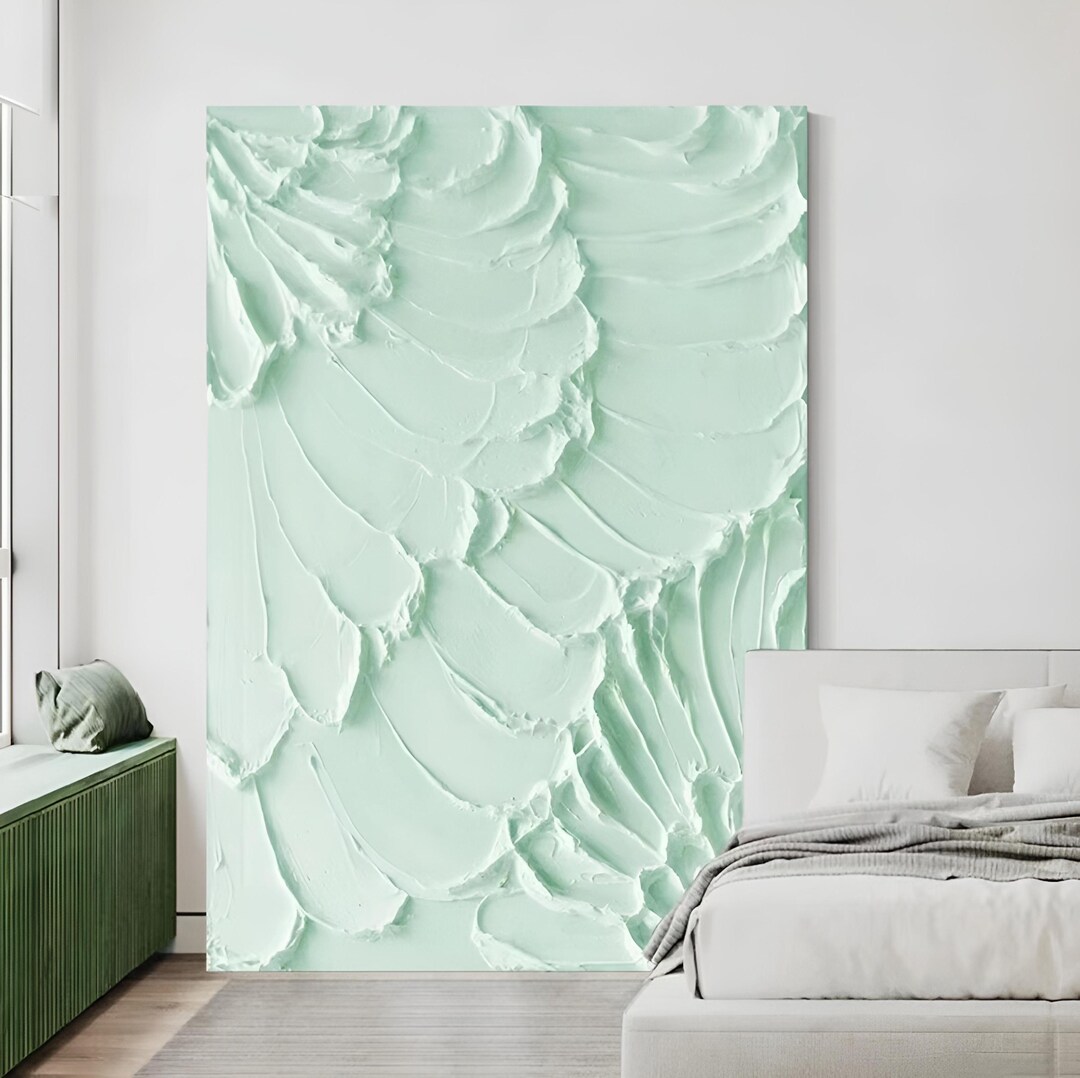 Jade Wall Art for Bedroom Oil Painting Impressionist Art Entryway Wall ...