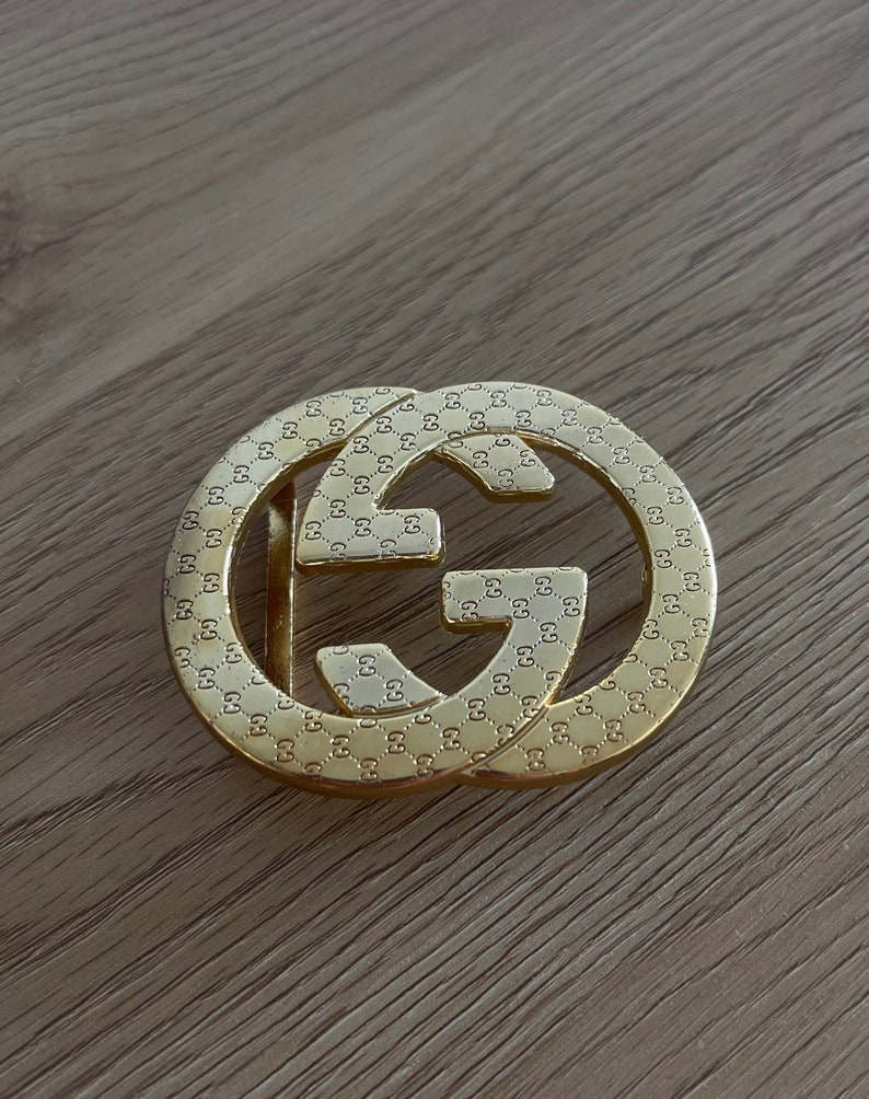 Vintage Gucci Golden GG Monogram Reversible Gold Belt Buckle 3cm - Etsy