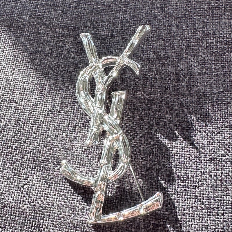 Chanel Silver Brooch - Etsy