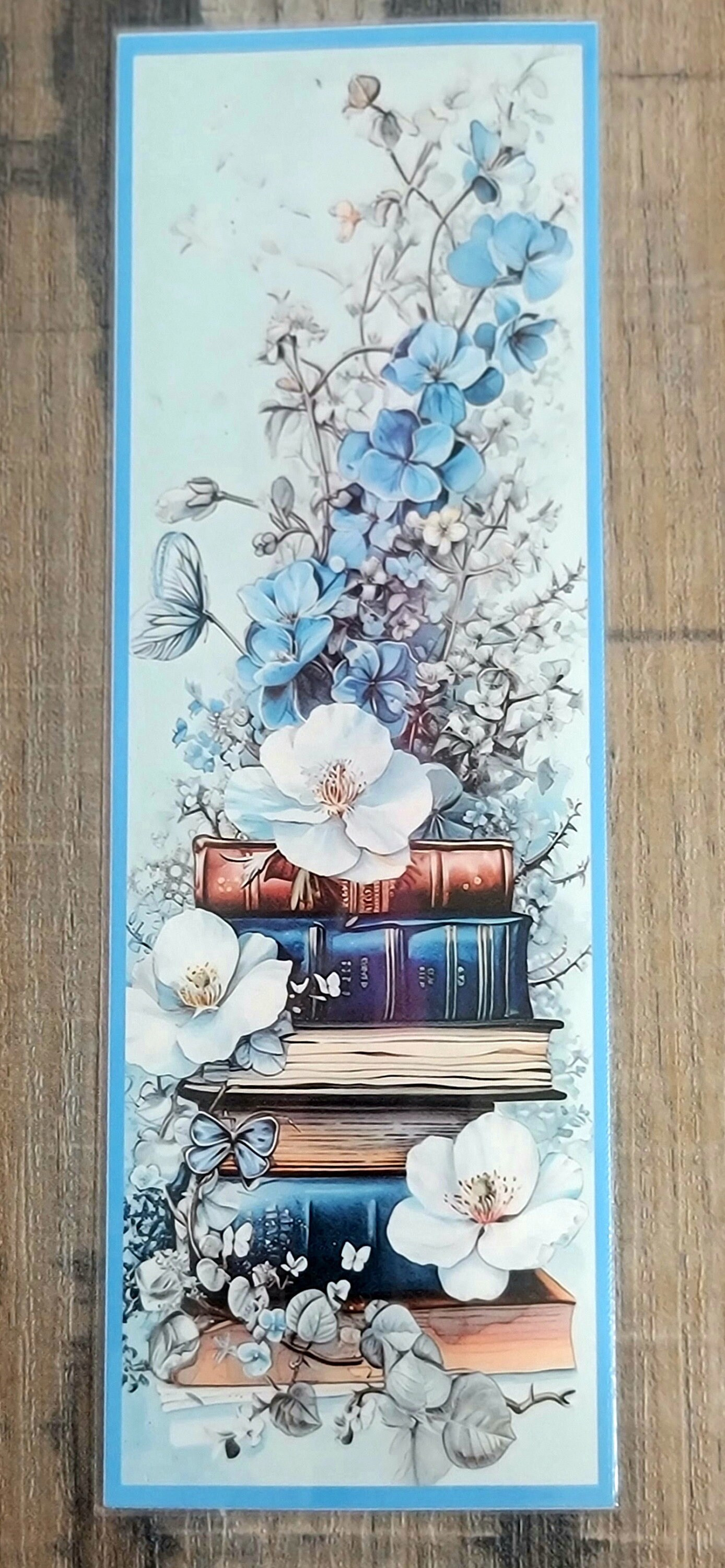 Laminated Bookmarks, Stacked Books, Floral Designs, Book Accessories - Etsy