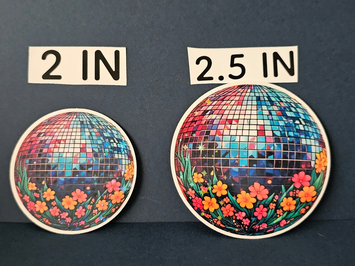Disco Ball, Holographic, Stickers, Vinyl Stickers, Water Bottle ...