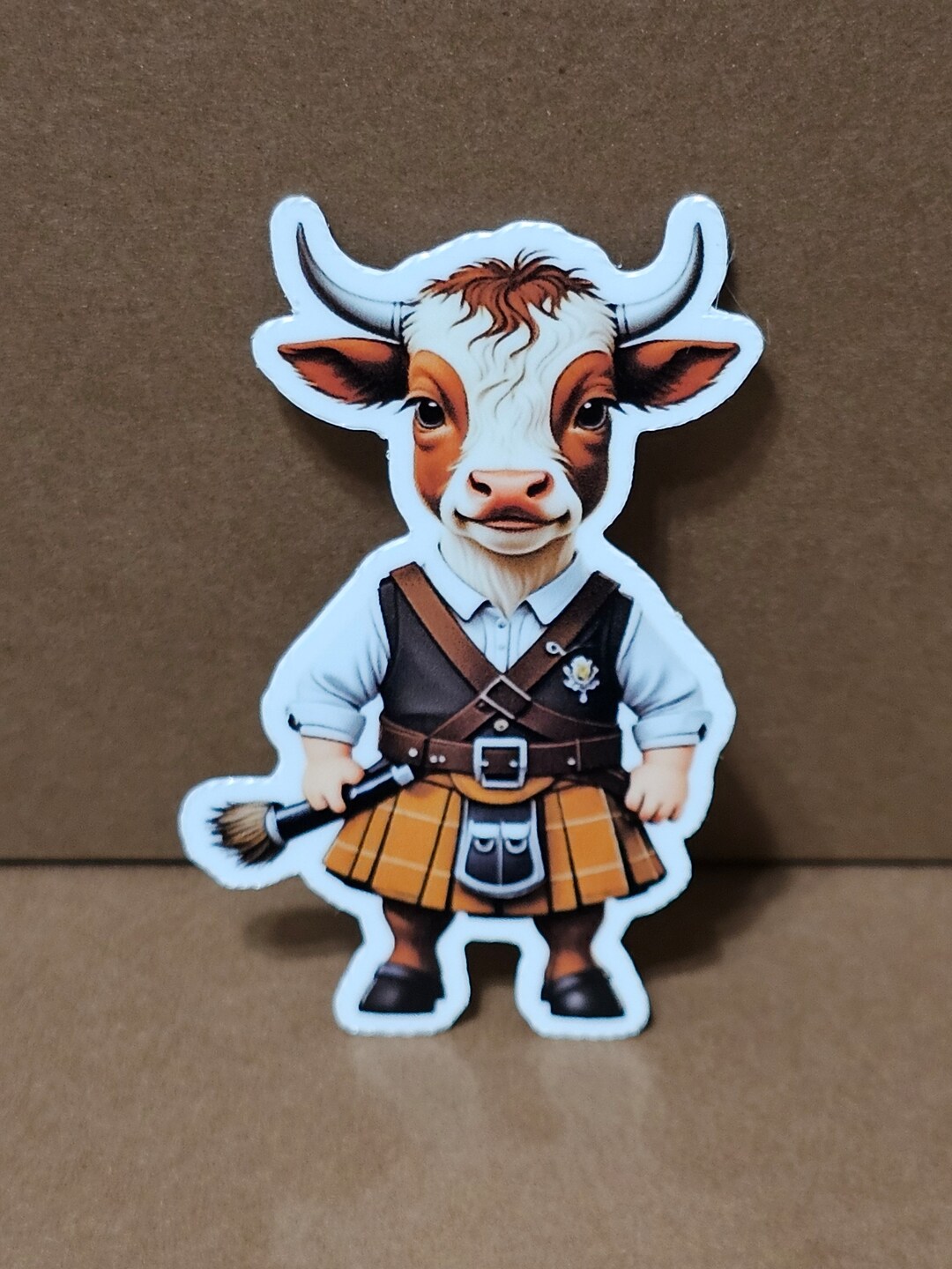Outlander Inspired Highland Cow, Laptop Stickers, Highlander Cow ...